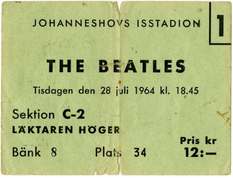 The Beatles concert at Johanneshovs Isstadion in Stockholm on Jul 28, 1964