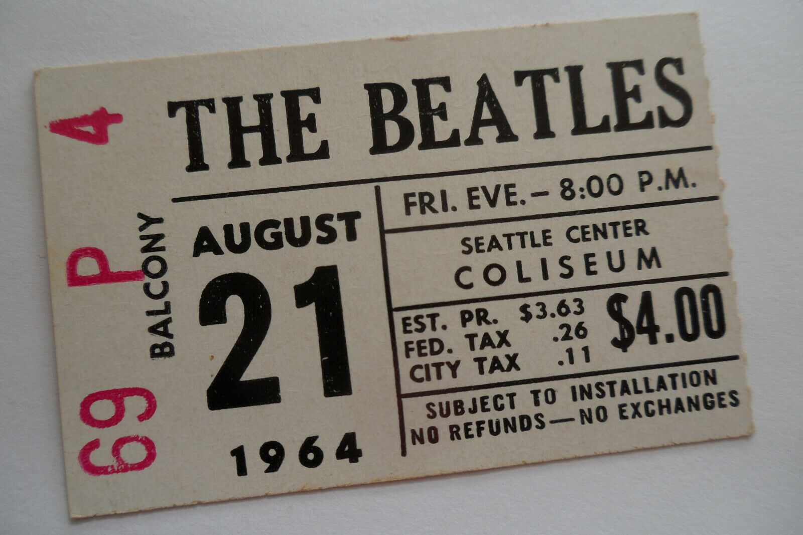 The Beatles concert at Seattle Coliseum in Seattle on Aug 21, 1964 ...
