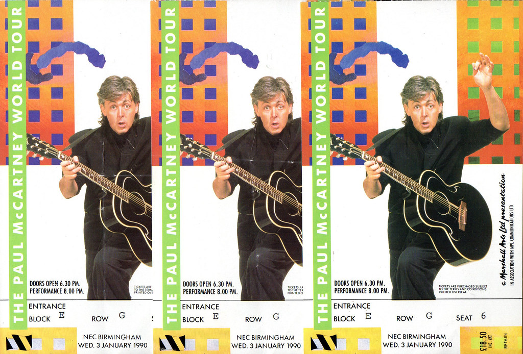Paul McCartney concert at NEC Arena in Birmingham on Jan 03, 1990 - The ...