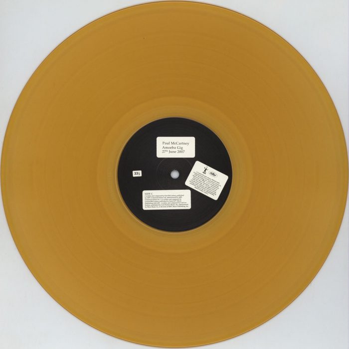 Amoeba Gig (Limited Edition - Clear Amber Vinyl) • LP by Paul McCartney