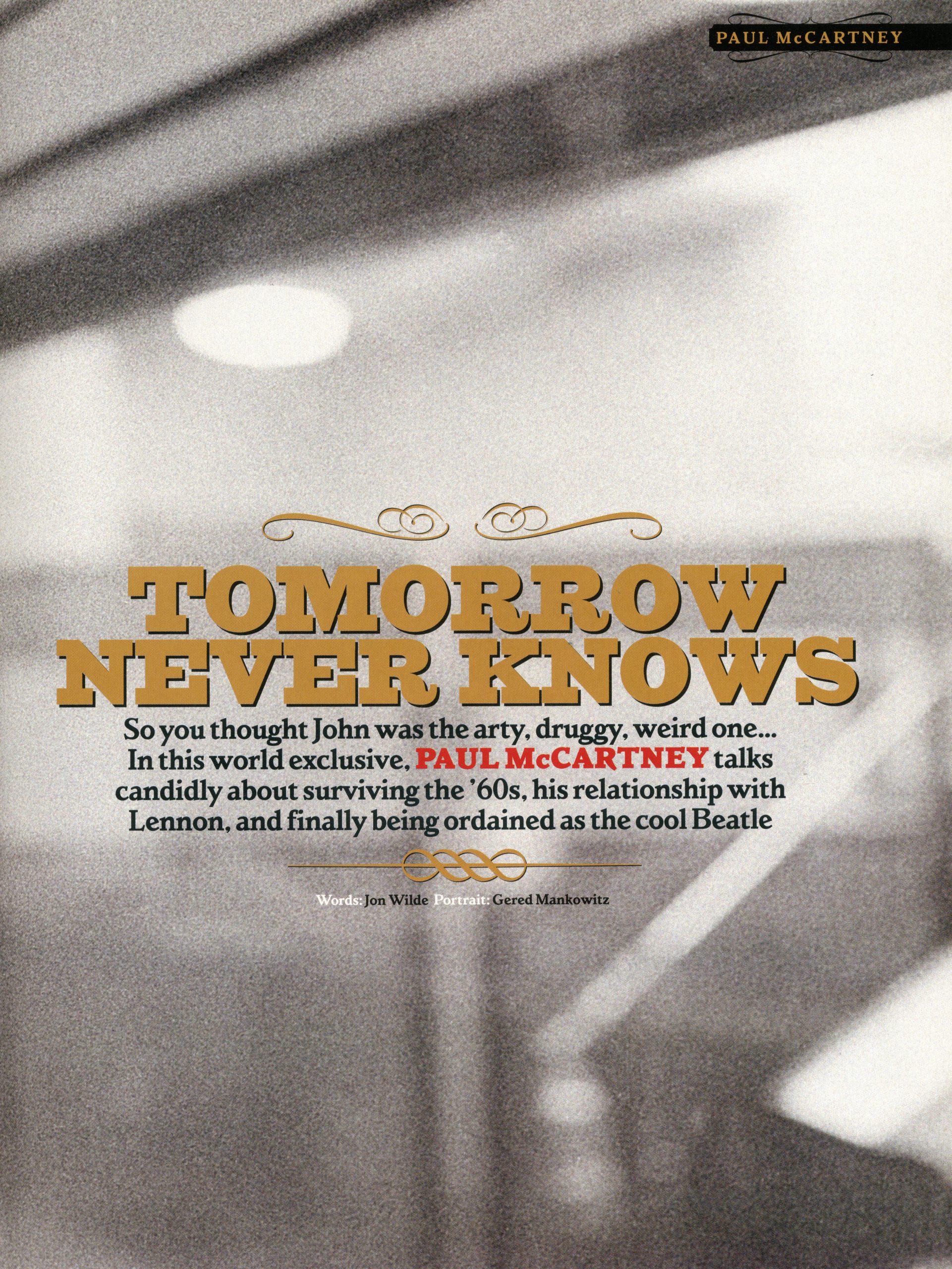 Press interview with Paul McCartney • July 2004 for UNCUT