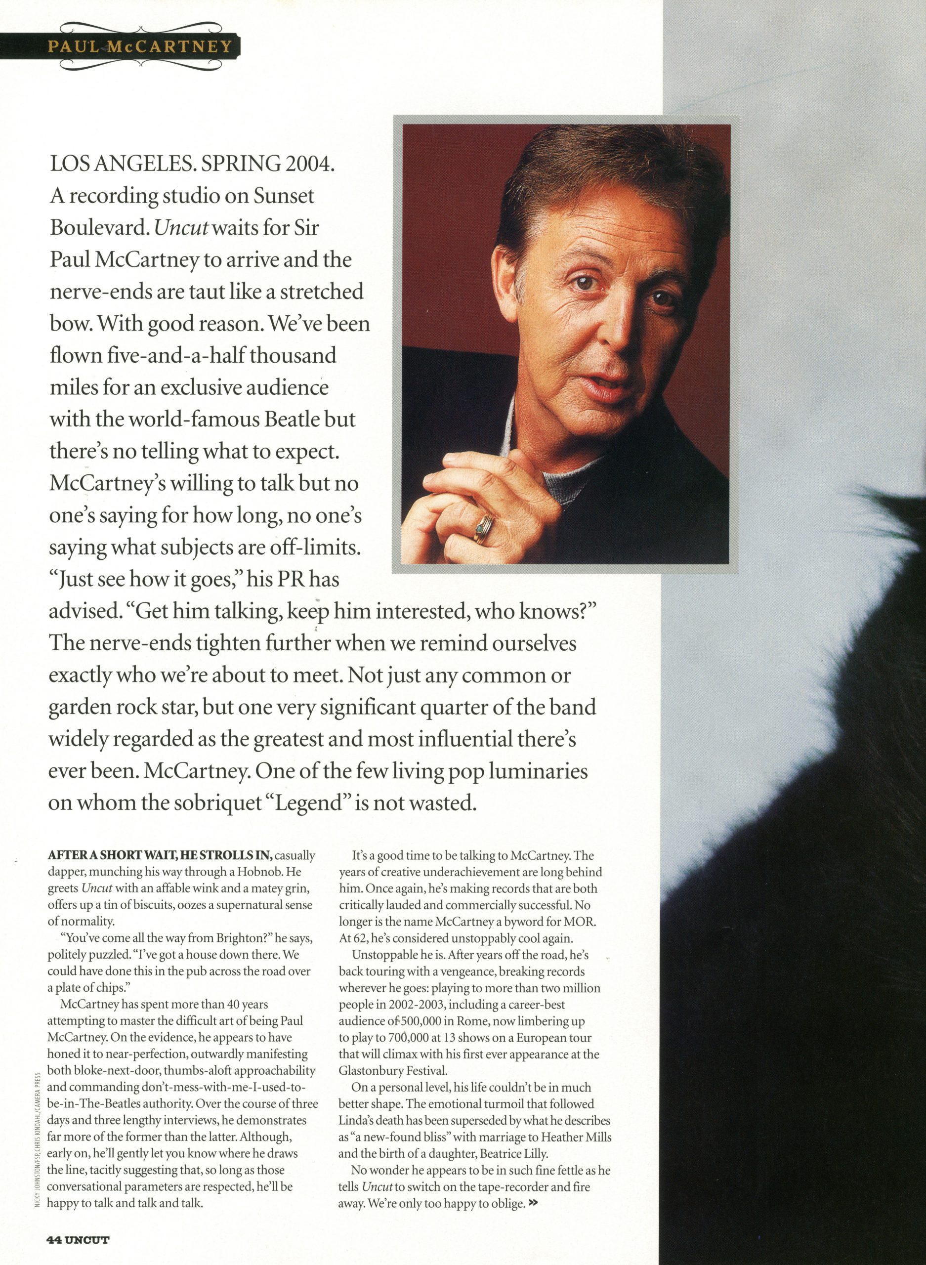 Press interview with Paul McCartney • July 2004 for UNCUT
