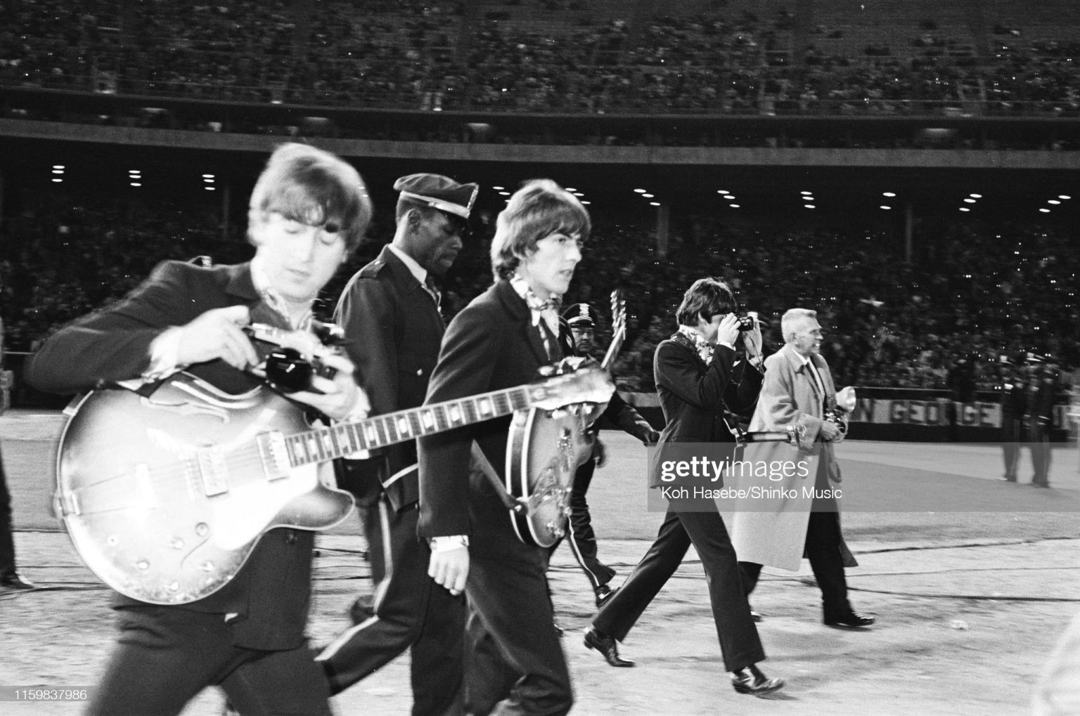 The Beatles concert at Candlestick Park in San Francisco on Aug 29 ...