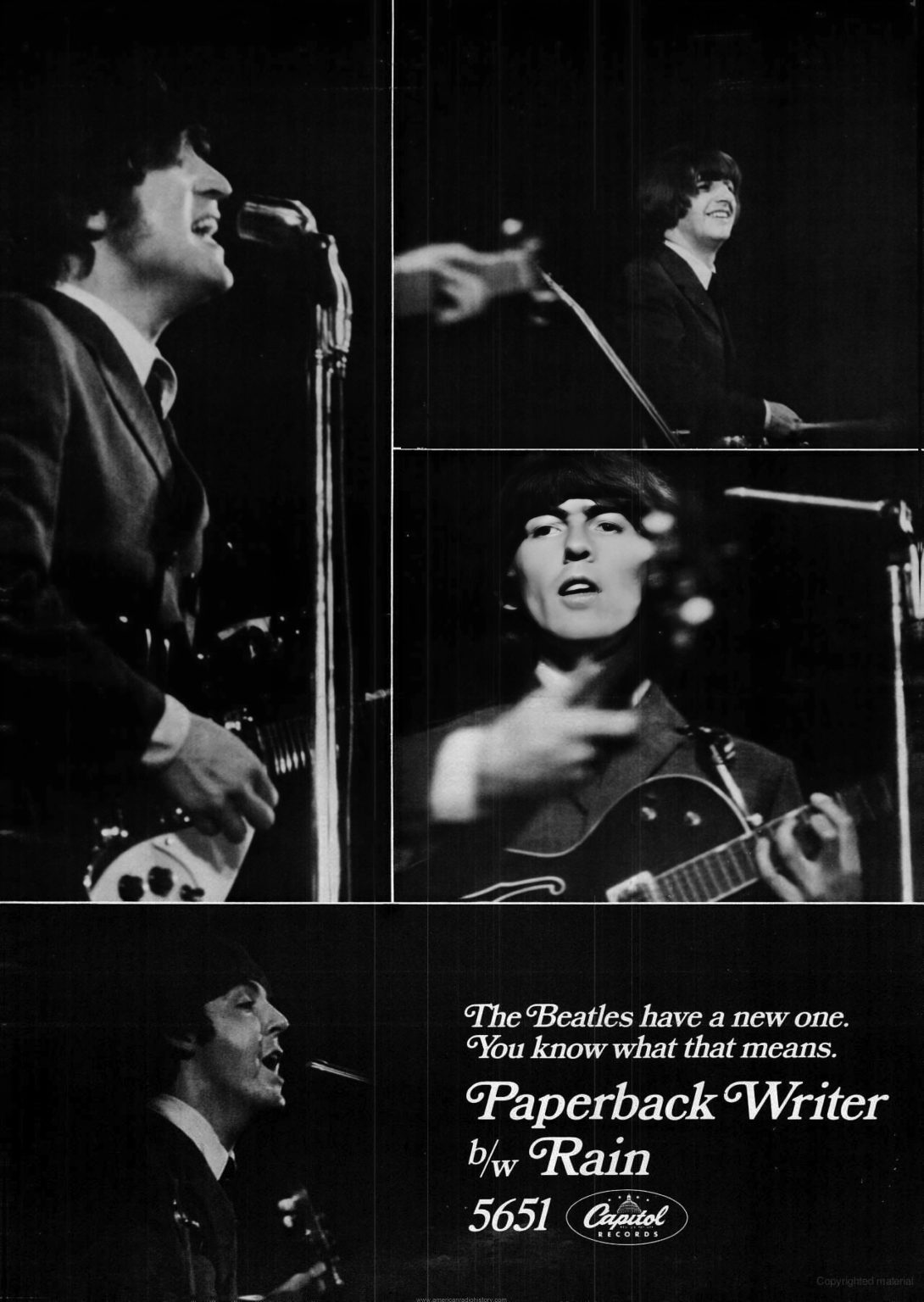 Paperback Writer / Rain • Single by The Beatles